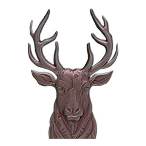 Majestic Deer Head 3D Model STL File: CNC Router, Laser, 3D Printing ...