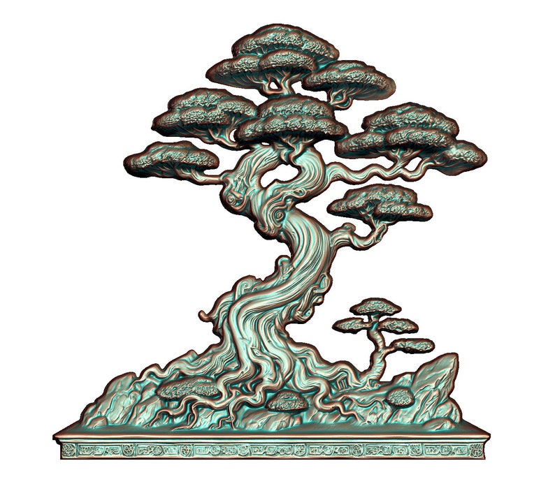 Bonsai Tree 3D Model STL File: CNC Router, Laser, 3D Printing (digital ...