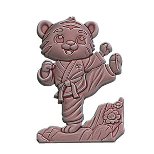 Karate Tiger Decorative 3D Model STL File for CNC Router, Laser ...