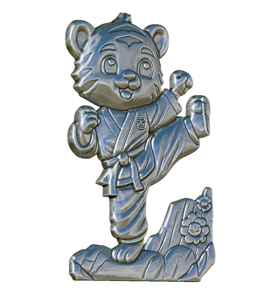 Karate Tiger 3D Model STL File: CNC Router, Laser, 3D Printing (digital ...