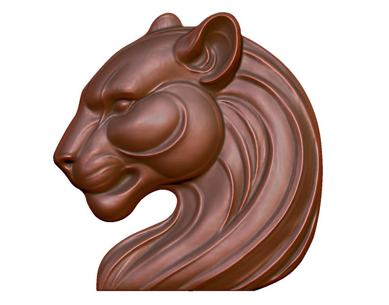 Panther Head 3D Model STL File for CNC Router, Laser Engraving & 3D ...