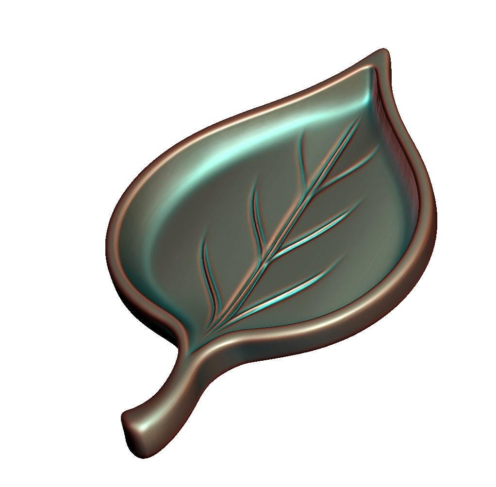 Leaf-shaped Dish 3D Model STL File for CNC Router, 3D Printer – Instant ...