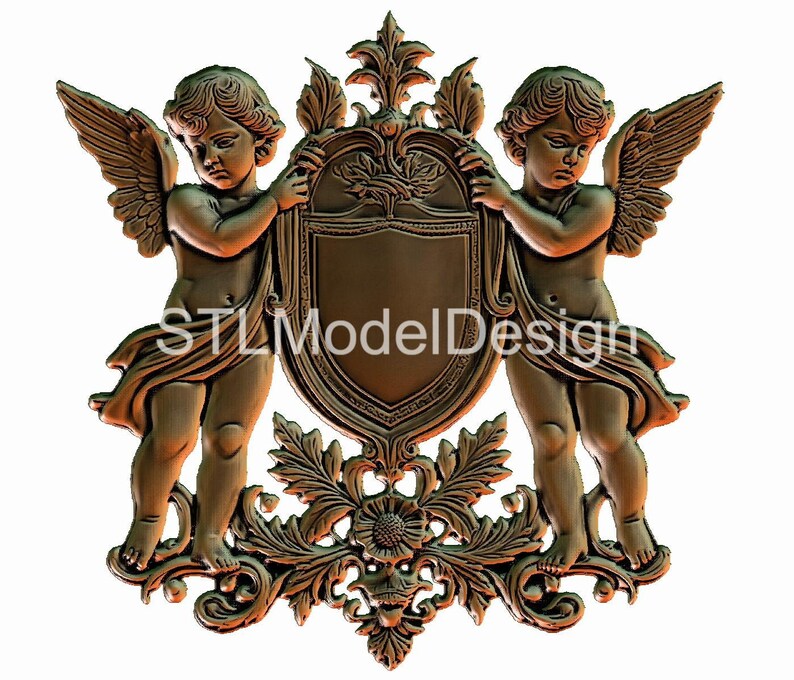Guardian Angels 3D Model STL File for CNC Carving & 3D Printing ...