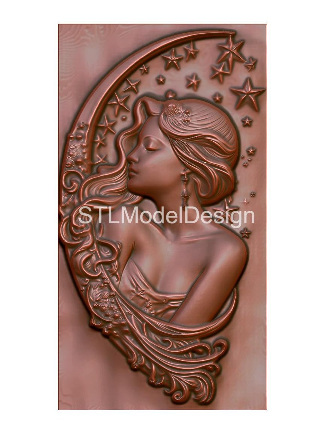 Stellar Beauty 3D Model STL File for CNC Carving Cnc Router 3D Printing Instant Digital Download ...