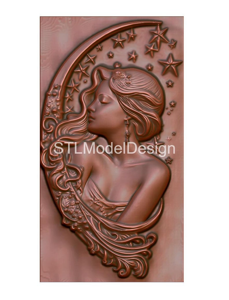 Stellar Beauty 3D Model STL File for CNC Carving Cnc Router 3D Printing Instant Digital Download ...
