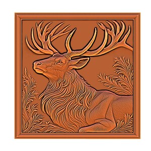 Serene Stag 3D Model STL File for CNC Router, Laser Engraving & 3D ...