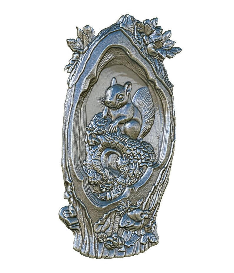 Forest Squirrel Relief 3D Model STL File, CNC Router, Laser Cut ...