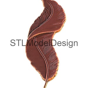 Graceful Feather 3D Model STL File for CNC Carving & 3D Printing ...