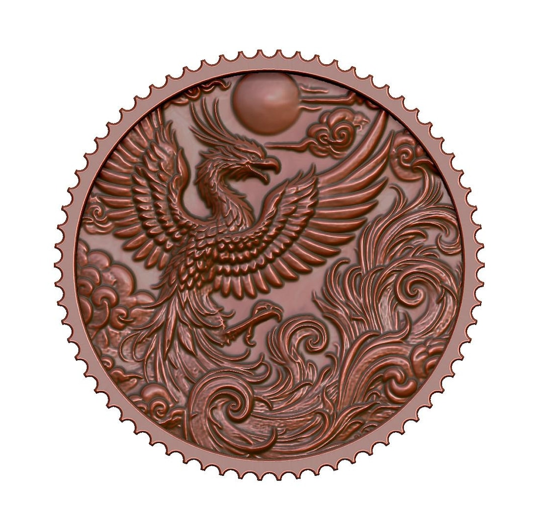 Phoenix Relief 3D Model STL File: CNC, Laser, 3D Printing (digital ...