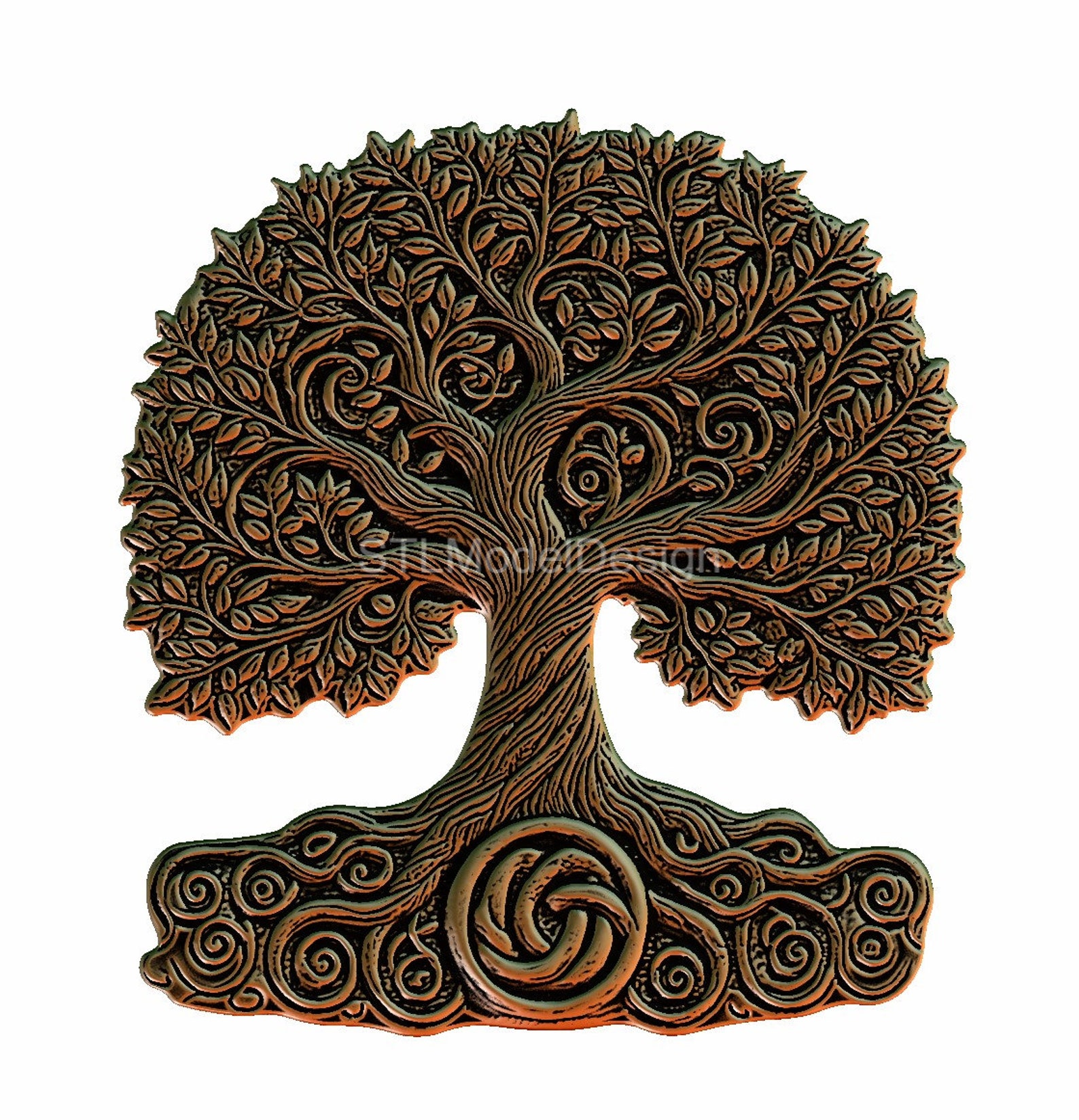 Mystical Tree of Life 3D Model STL File for CNC Router, Laser Engraving ...