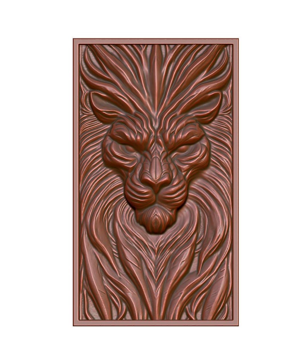 Tribal Lion Relief 3D Model STL File for CNC Router, Laser Engraving ...