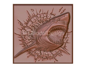 Shark Tooth STL File for 3d Printing, Laser, CNC Router 3D Printable ...