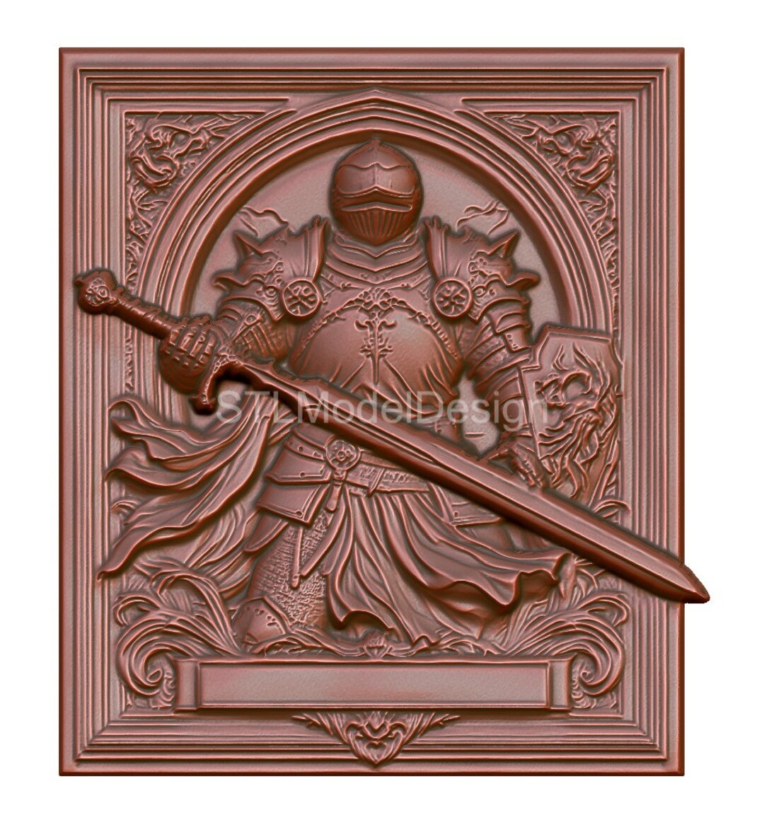 Chivalrous Knight Gothic Armor 3D Model STL File for CNC Router, Laser ...