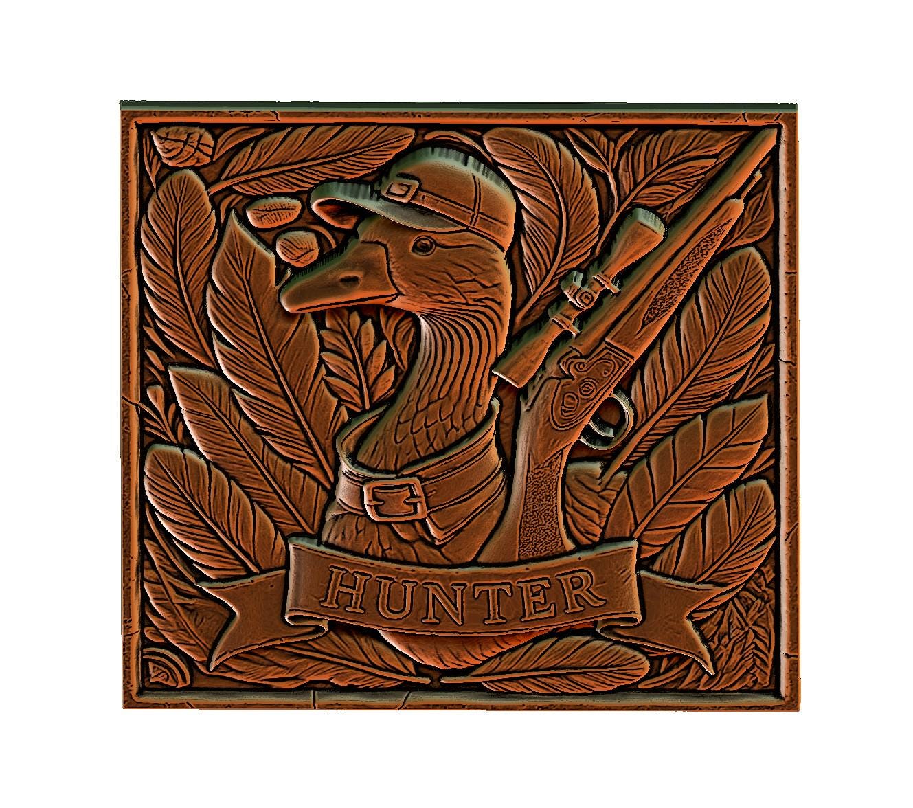 Hunter Duck Wall Decor 3D Model STL File for CNC Router, Laser ...