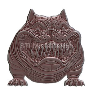 Angry Bulldog 3D Model STL File for CNC Router, Laser Engraving & 3D ...