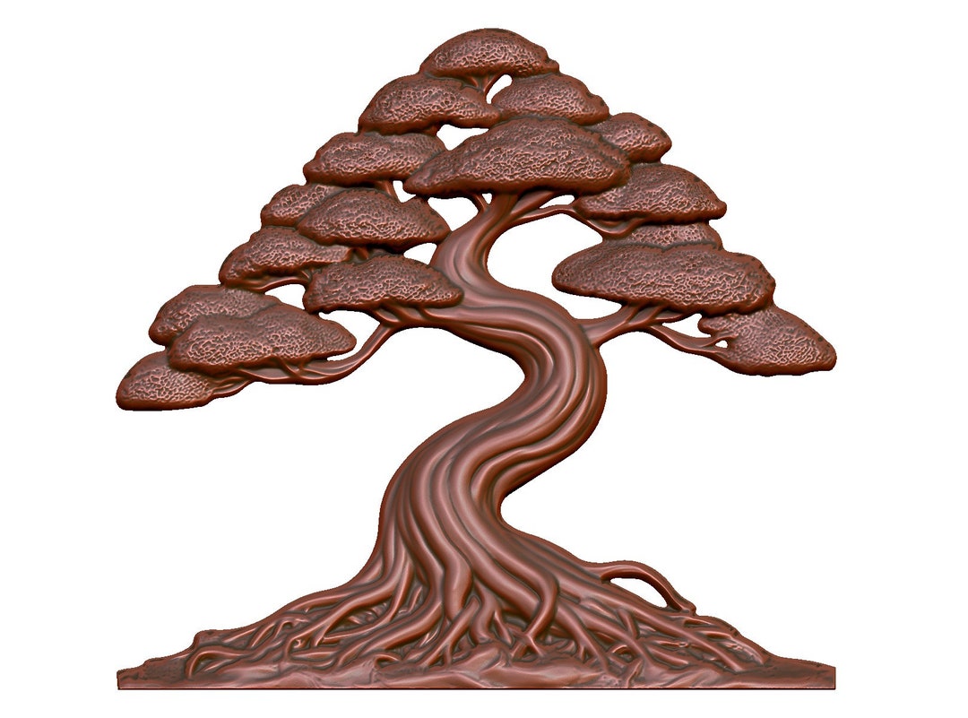 Ethereal Bonsai Tree Decorative 3D Model STL File for CNC Router, Laser ...