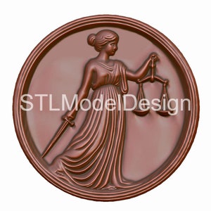 Lady Justice Stl File - Etsy
