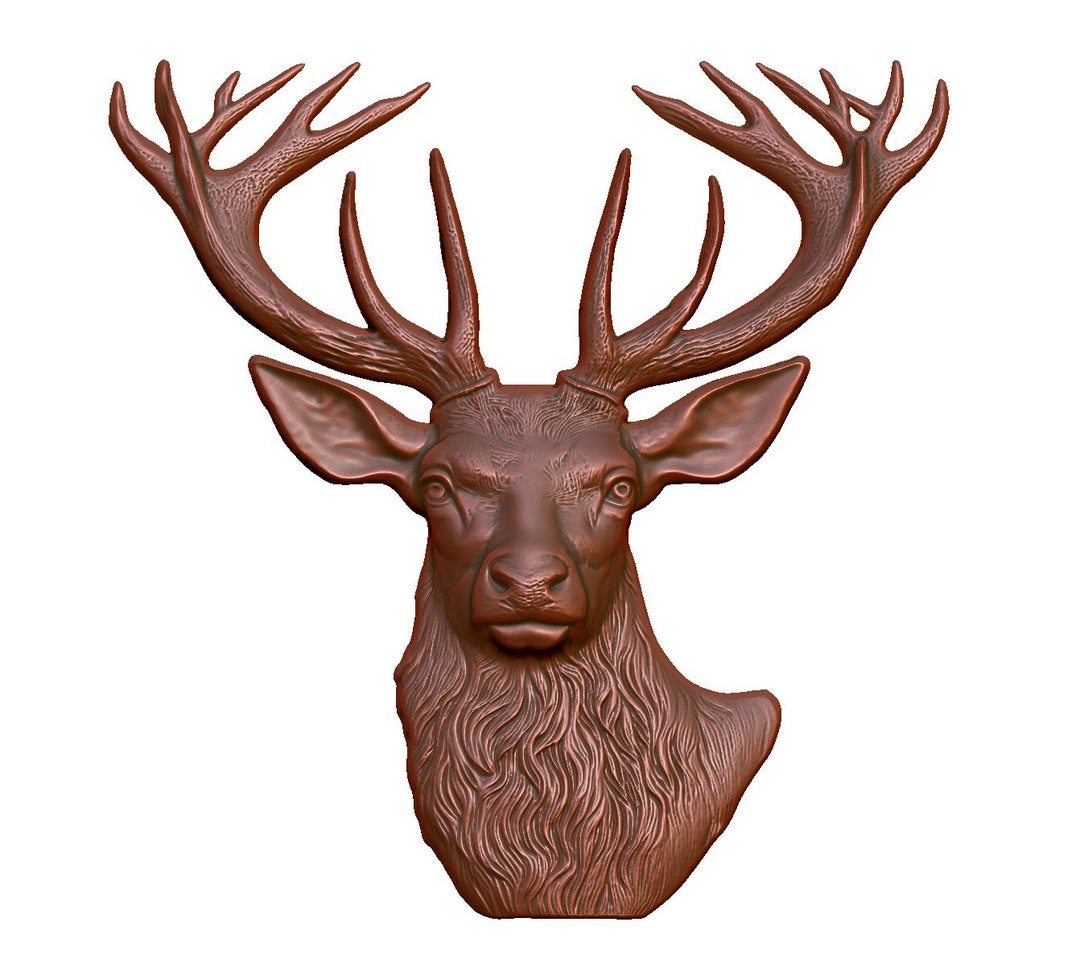 Majestic Deer Head Wall Decor 3D Model: CNC Router, Laser Engraving ...