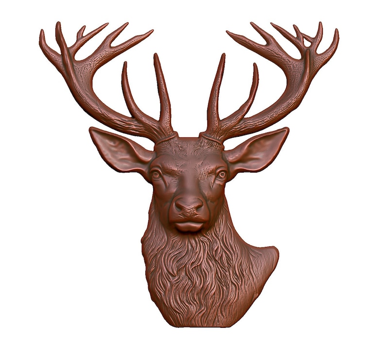 Majestic Deer Head Wall Decor 3D Model: CNC Router, Laser Engraving ...
