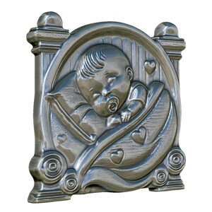 Sleeping Baby 3D Model STL File: CNC Router, Laser Engraving, 3D ...