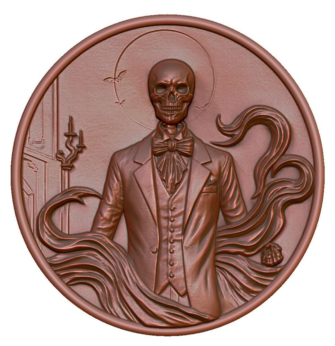 Gentleman Skeleton 3D STL Model for CNC Router, Laser Engraving & 3D ...