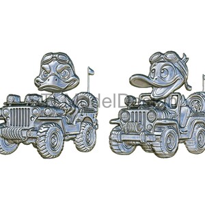 Duck in Jeep 3D Model STL File: CNC Router, Laser, 3D Printing (digital ...