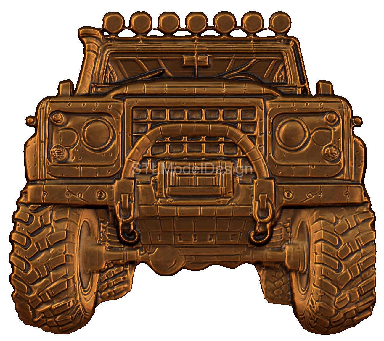 Rugged Off-road Vehicle 3D Model STL File for CNC Carving, Laser ...