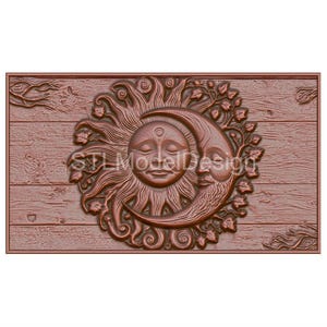 Celestial Sun and Moon Wall Art 3D Model STL File (digital Download) - Etsy