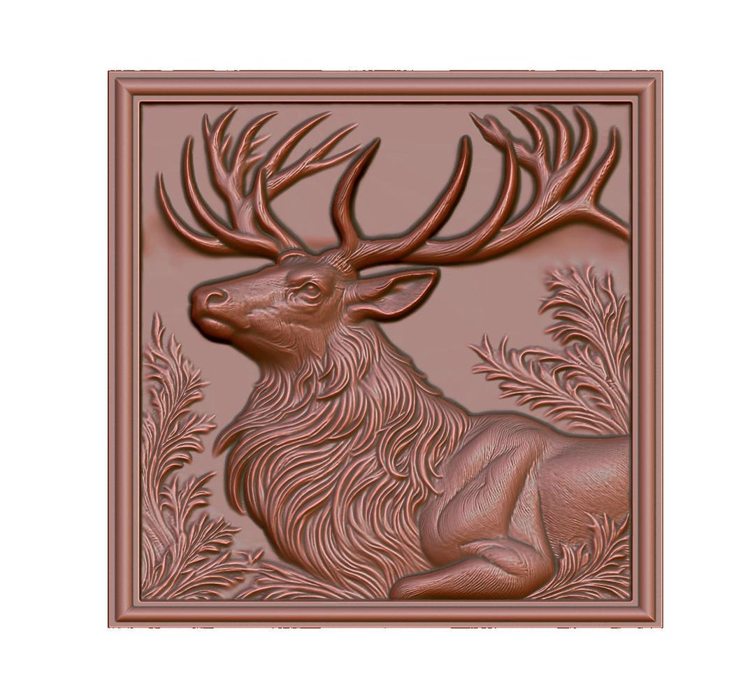 Serene Stag 3D Model STL File for CNC Router, Laser Engraving & 3D ...