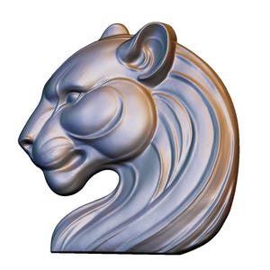 Panther Head 3D Model STL File for CNC Router, Laser Engraving & 3D ...