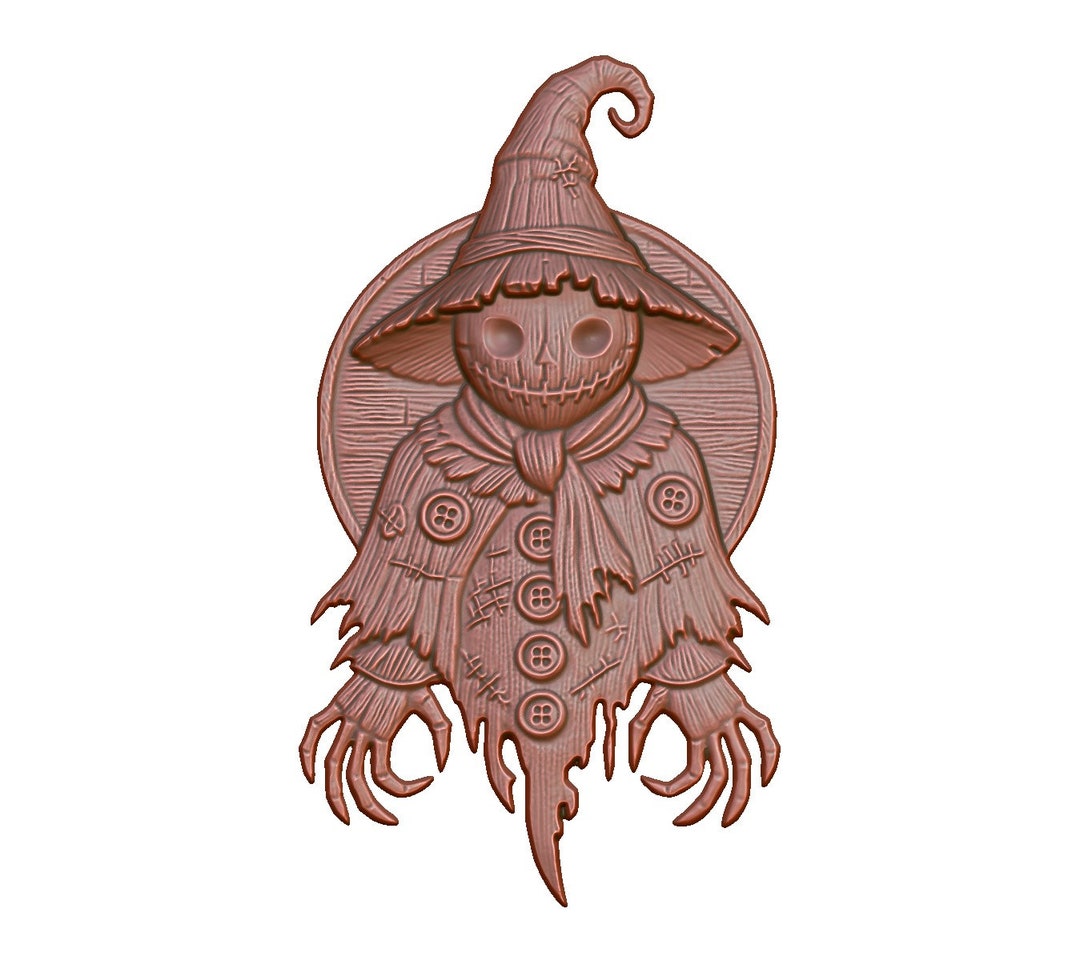 Spooky Scarecrow Decorative 3D Model STL File for CNC Router, Laser ...