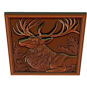 Serene Stag 3D Model STL File for CNC Router, Laser Engraving & 3D ...