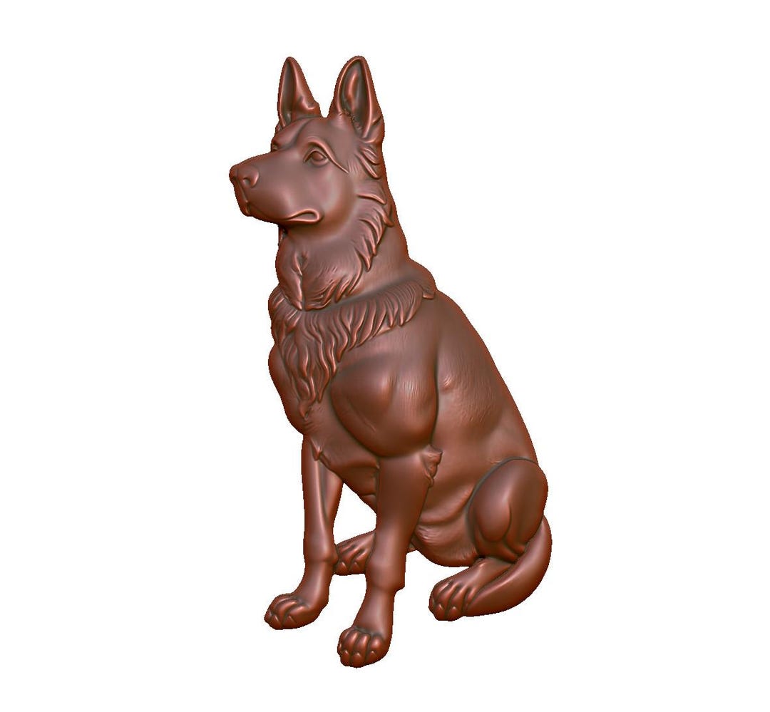 German Shepherd 3D Model STL File: CNC, Laser, 3D Printing (digital ...