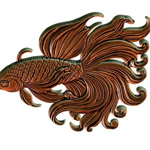 Elegant Koi Fish 3D STL Model: CNC Router, Laser, 3D Printing (digital ...