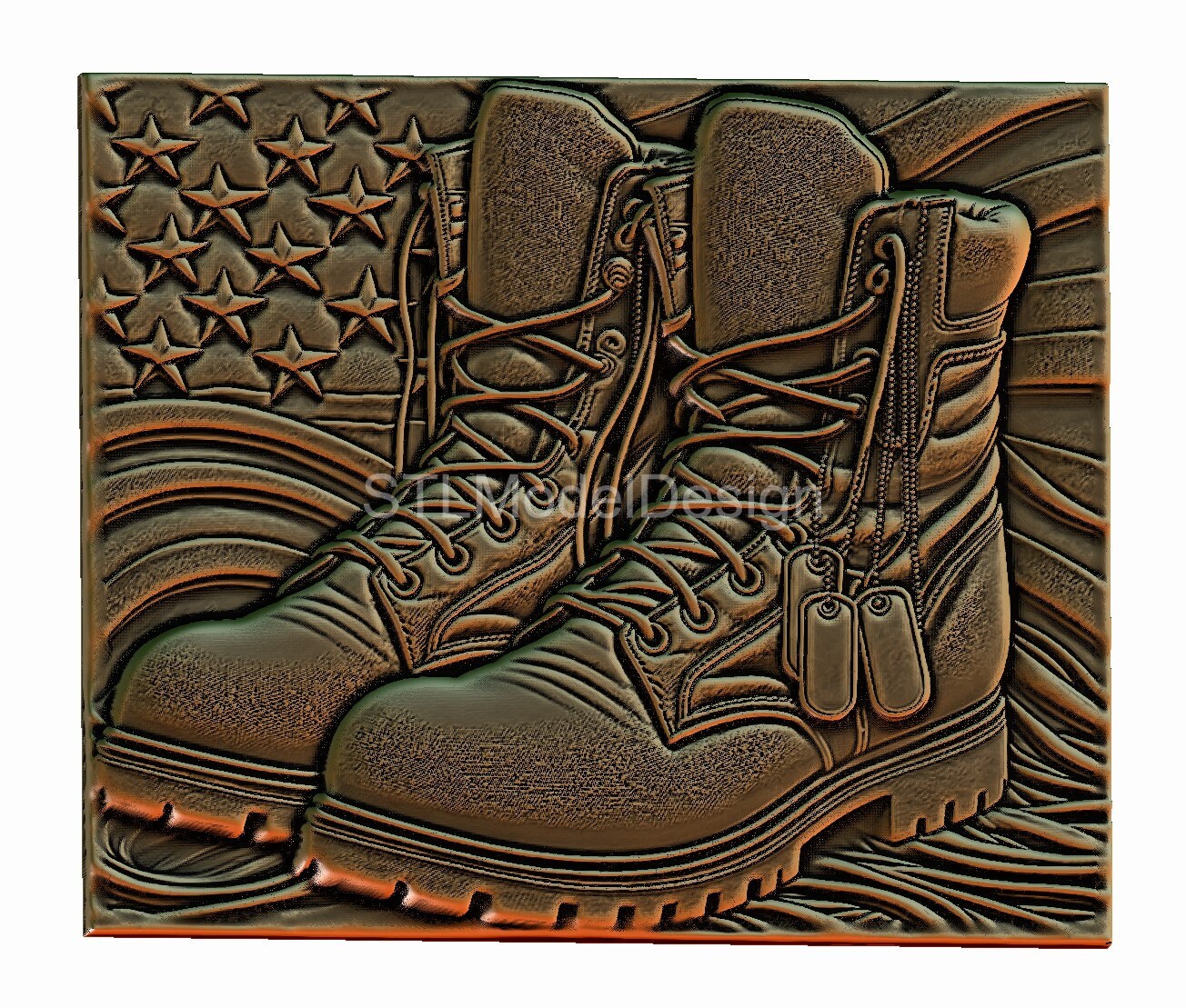 Military Boots 3D Model STL File for CNC Carving & 3D Printing Instant ...