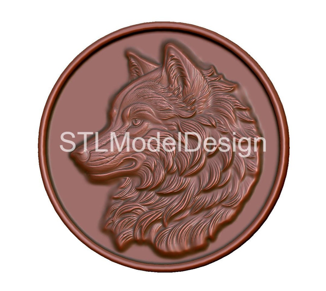 Majestic Wolf Profile 3D Model STL File for CNC Carving & 3D Printing ...