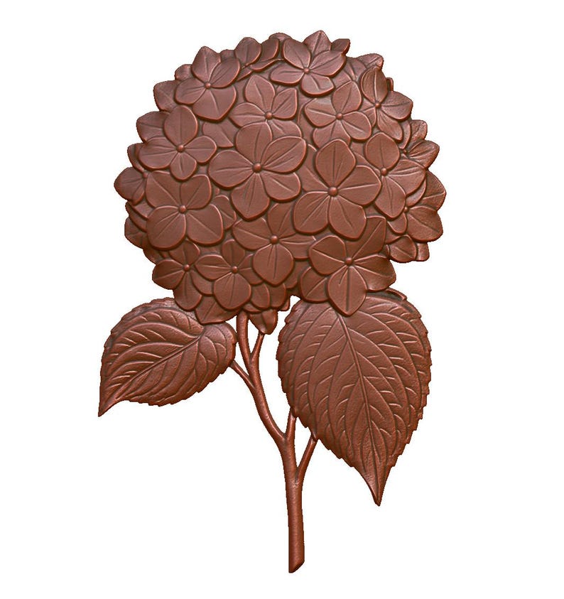 Hydrangea Flower Branch 3D Model STL File, CNC Router Laser Engraving ...