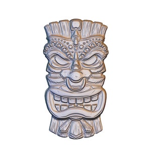 Tiki Mask 3D Model STL File for CNC Router, Laser Engraving & 3D ...