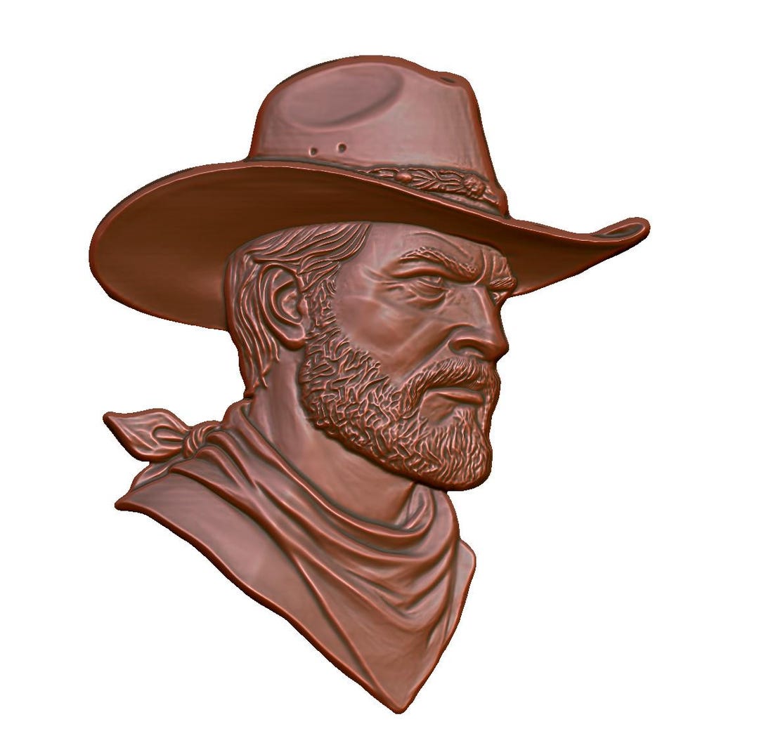Cowboy 3D STL Model: Western CNC Router, Laser, 3D Printing (digital ...