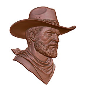 Cowboy Western 3D STL Model for CNC Router, Laser Engraving & 3D ...