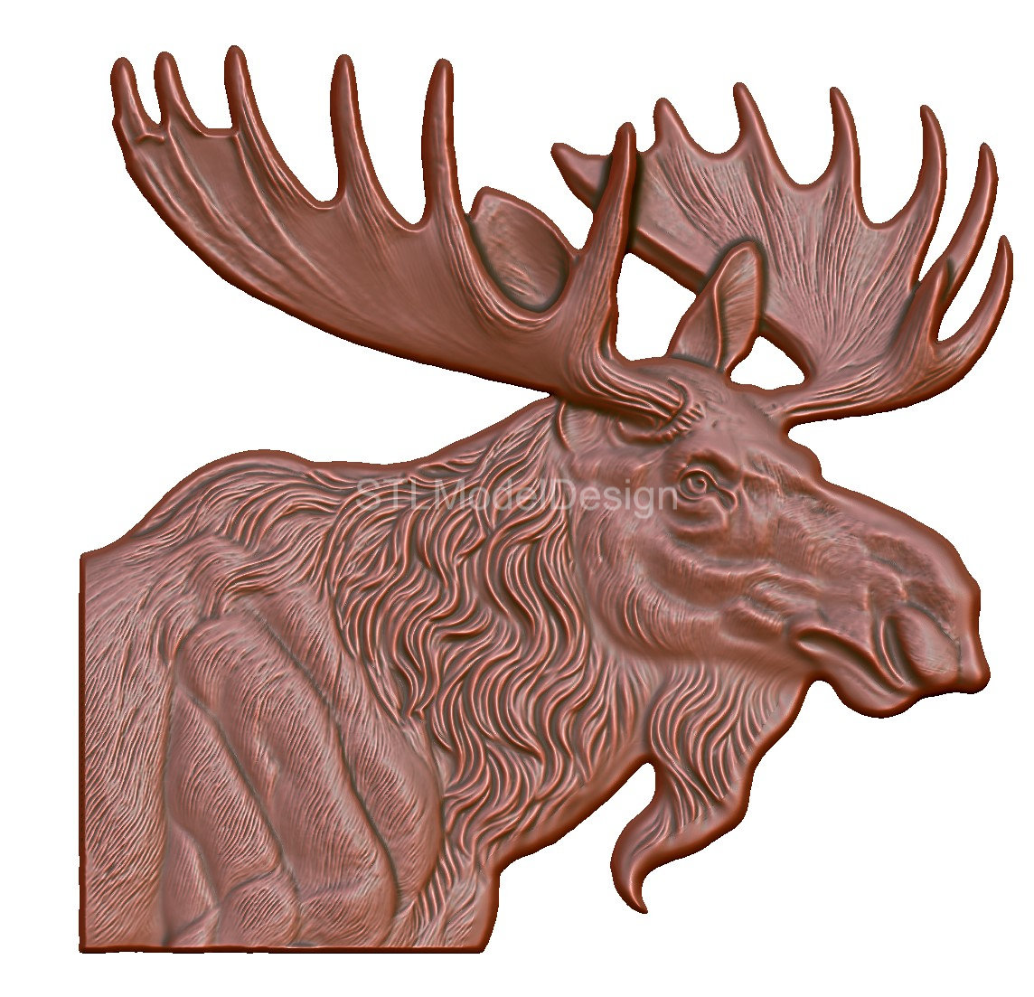 Majestic Wilderness Moose 3D Model STL for CNC Router, Laser Engrave ...