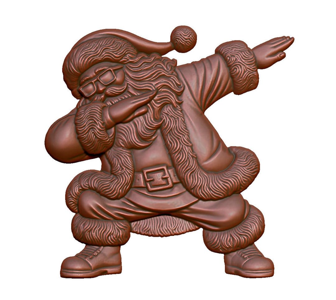 Dabbing Santa Claus 3D Model STL File, CNC Router, Laser Engraving ...
