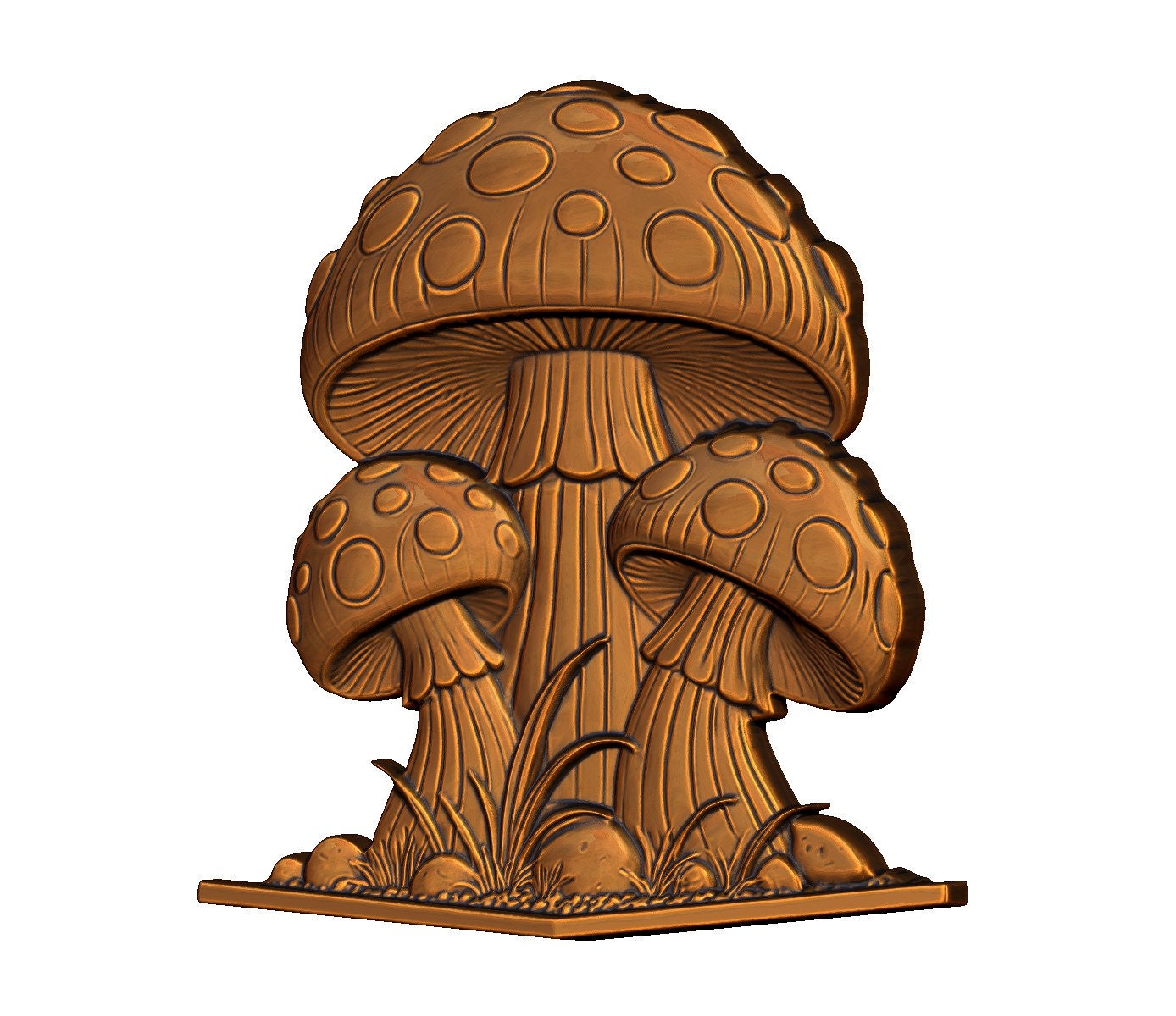 Enchanted Mushrooms 3D Model STL File: CNC Router, Laser, 3D Printing ...