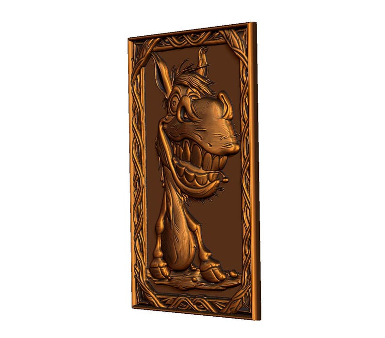 Funny Donkey Cartoon 3D Model STL, CNC Router Laser Engraving (digital ...