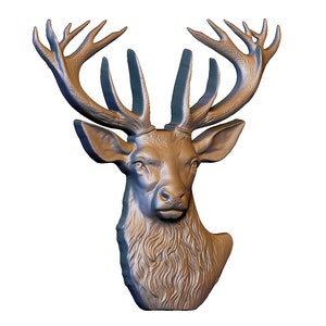 Majestic Deer Head Wall Decor 3D Model: CNC Router, Laser Engraving ...