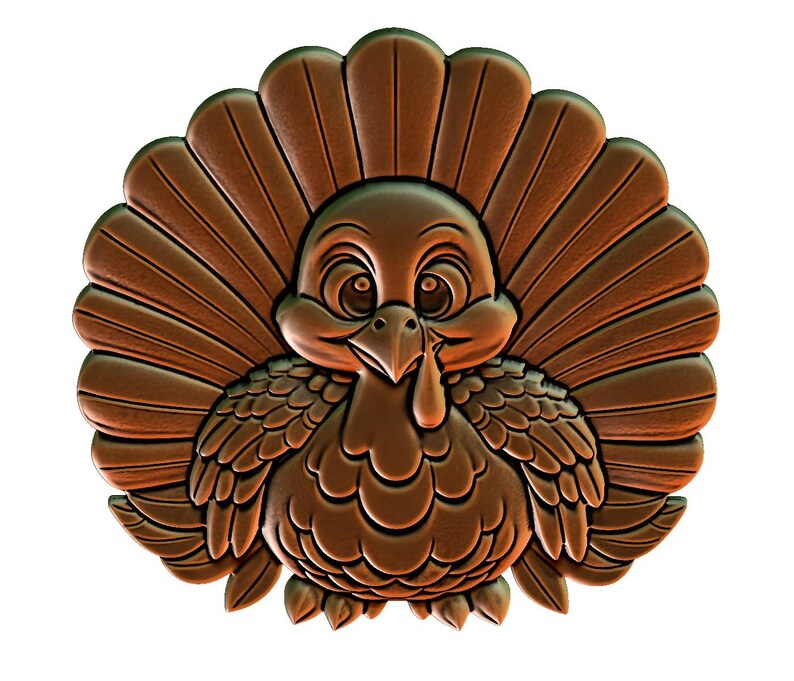 Thanksgiving Turkey 3D Model STL File: CNC Router, Laser, 3D Printing ...