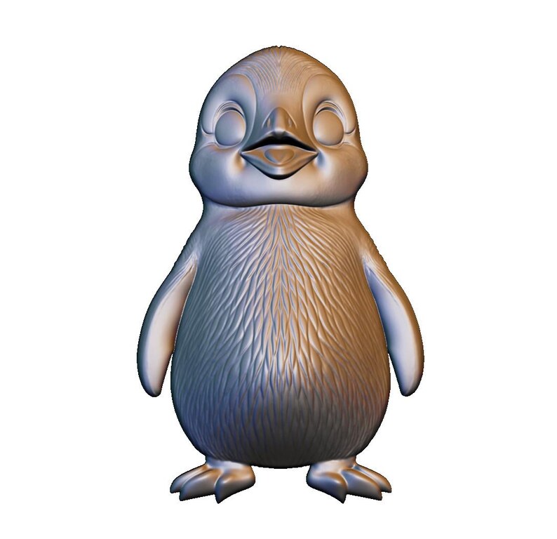 Penguin 3D Model STL File, CNC Carving (digital Download) - Etsy