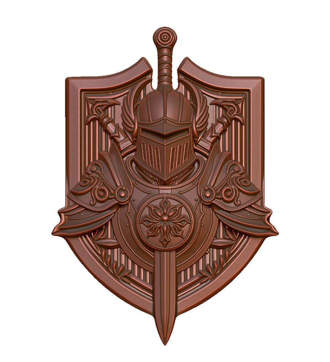 Knight Shield Emblem 3D Model STL, CNC Router, Laser, 3D Printing - Etsy