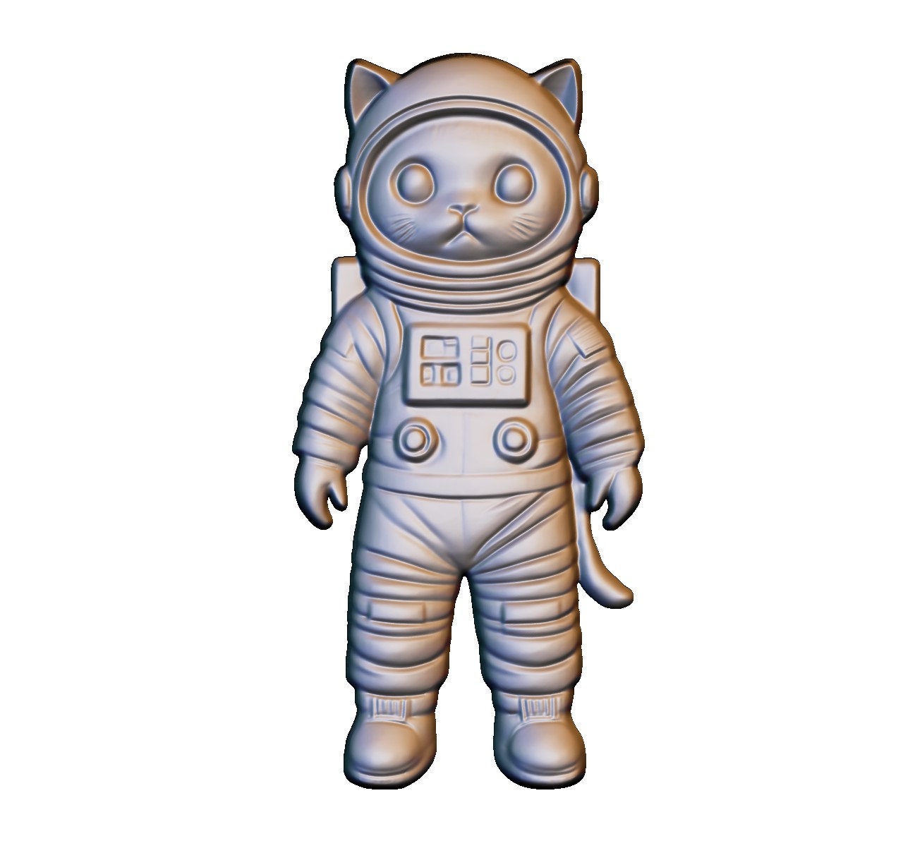 Astro Cat 3D Model STL File: CNC Router, Laser, 3D Printing (digital ...
