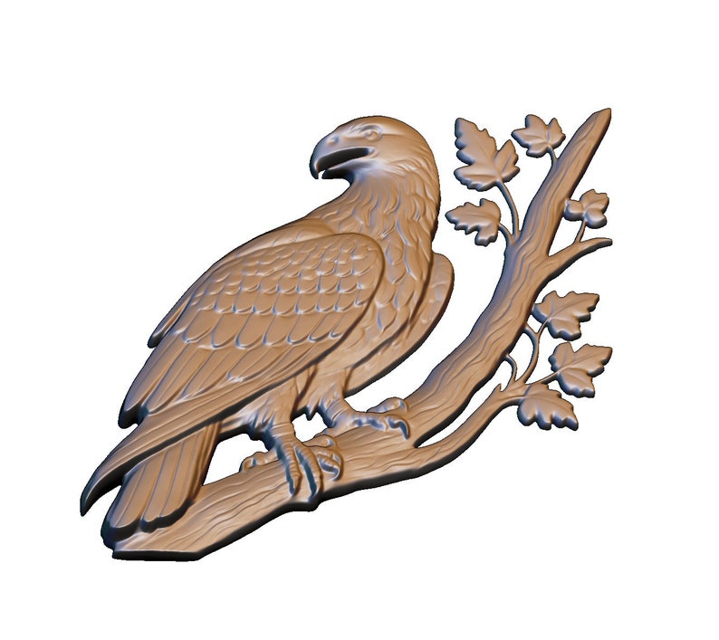 Regal Eagle on Branch 3D Model STL File (digital Download) - Etsy